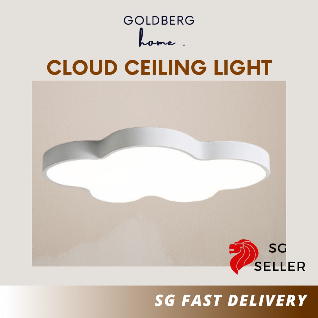 Nordic LED Cloud Ceiling Light- 50CM, 24W - Kids Bedroom Study Room ...