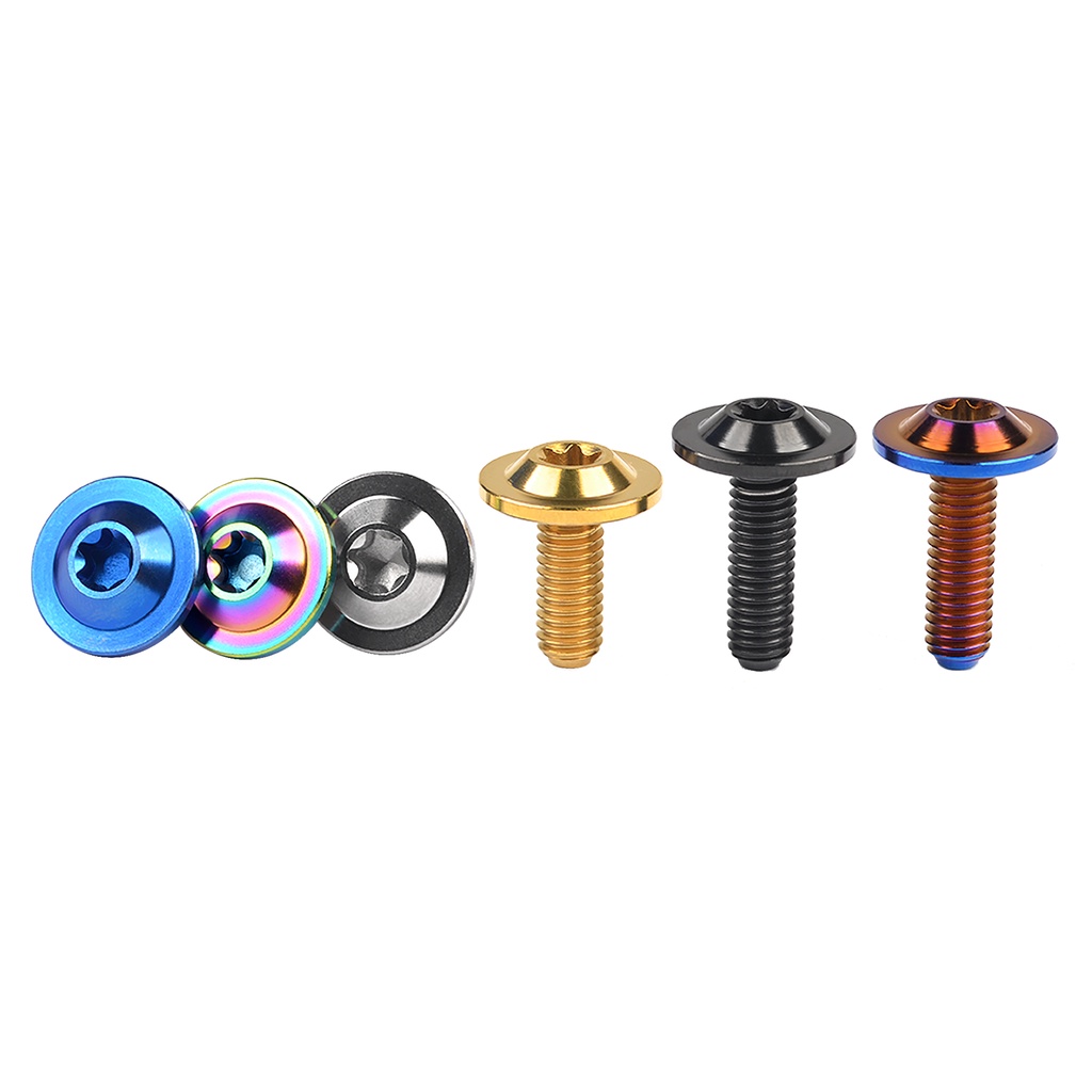 Wanyifa Titanium Bolt Gr5 M6x10/15/20mm OD=16 UFO head Fit Fender/Fairing/License Plate/Heat ...
