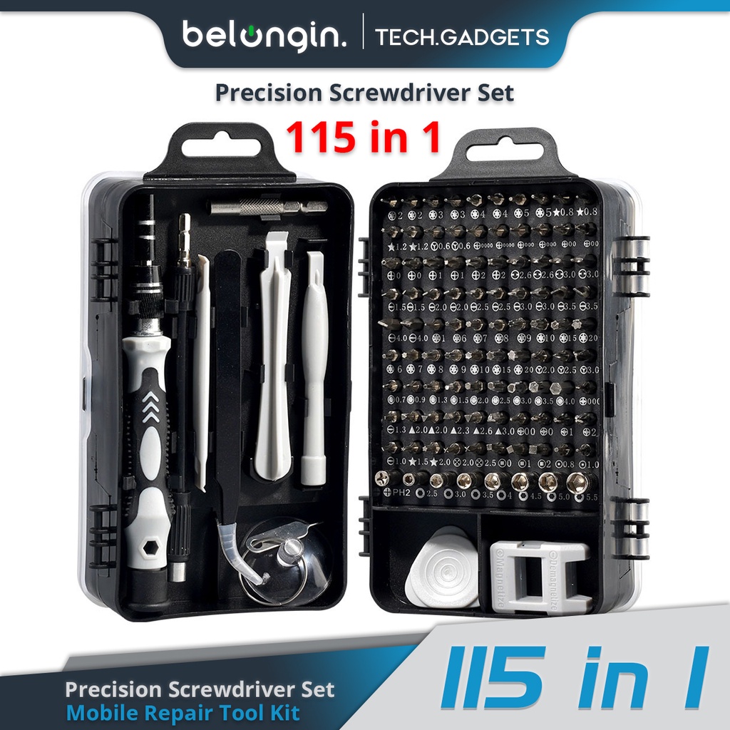 Precision Screwdriver Set 115 in 1 Professional Repair Tools for Laptop Mobile Phone | Shopee ...