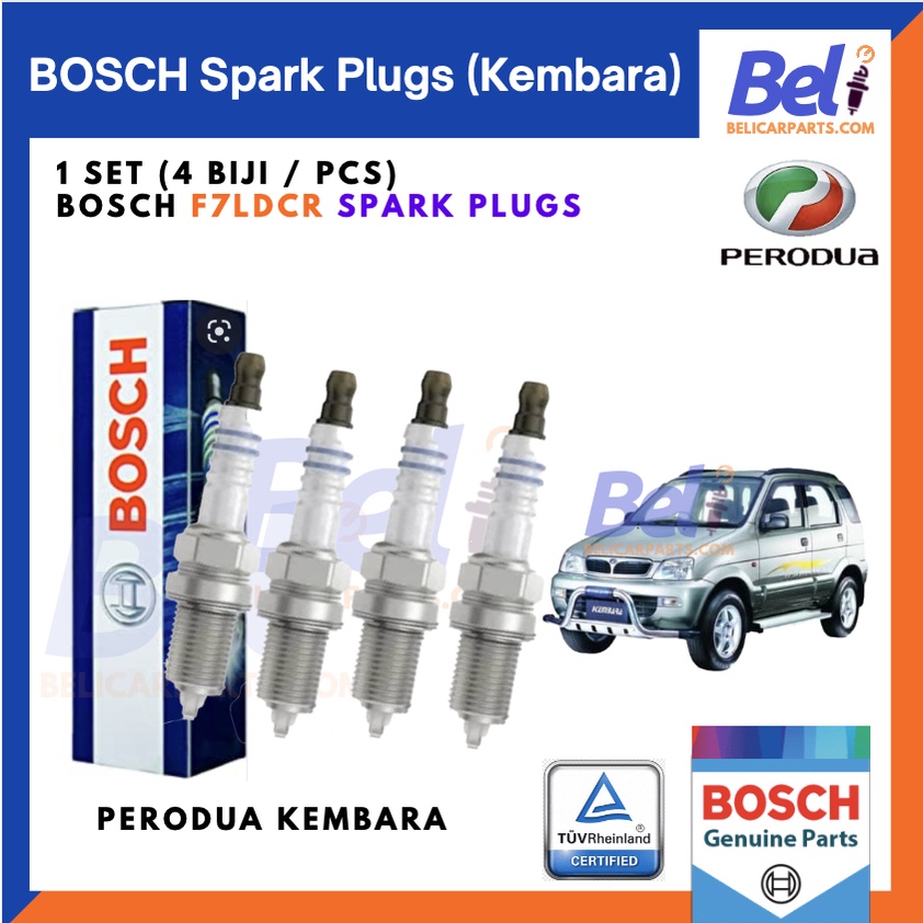 Bosch Spark Plug F7LDCR / F8LDCR Perodua Kembara Car Spark Plug (1 set ...