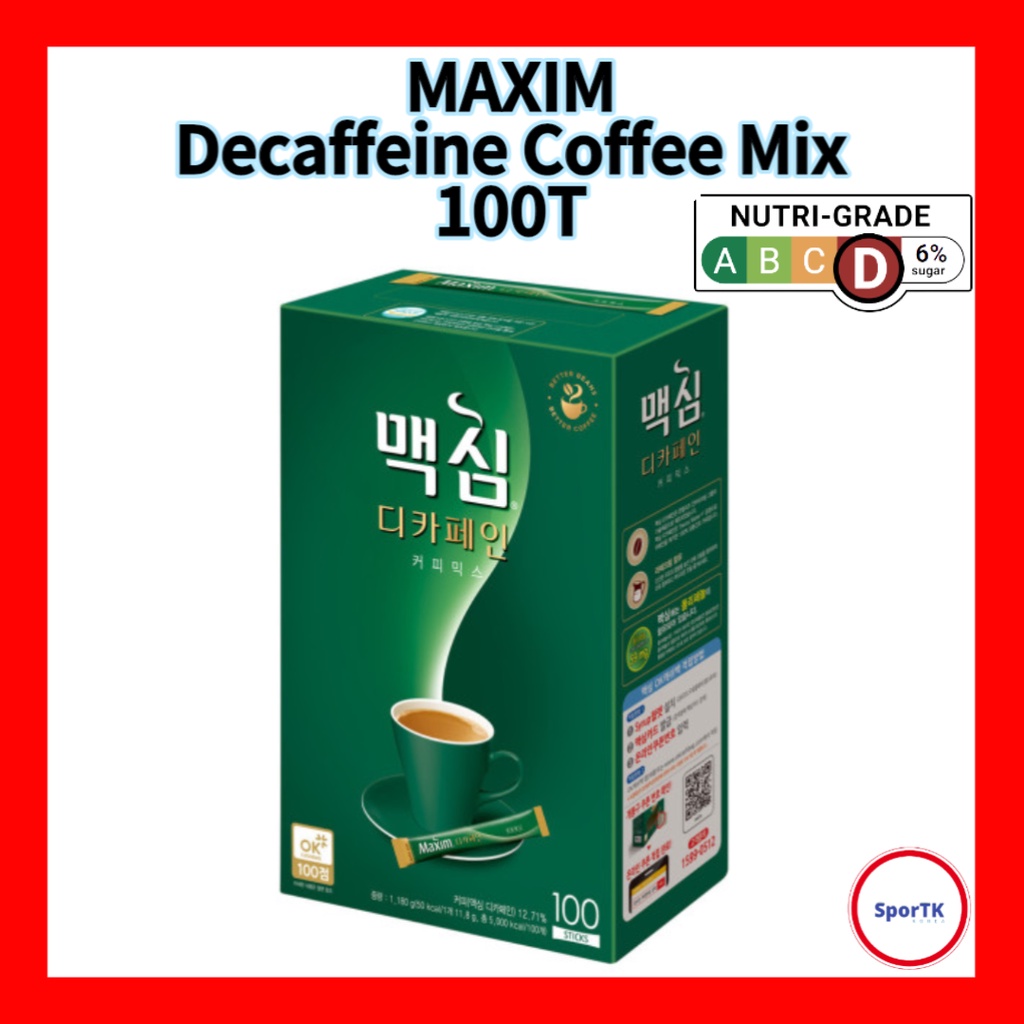 MAXIM Decaffeinated Coffee Mix 100T Korean Instant Coffee | Shopee ...