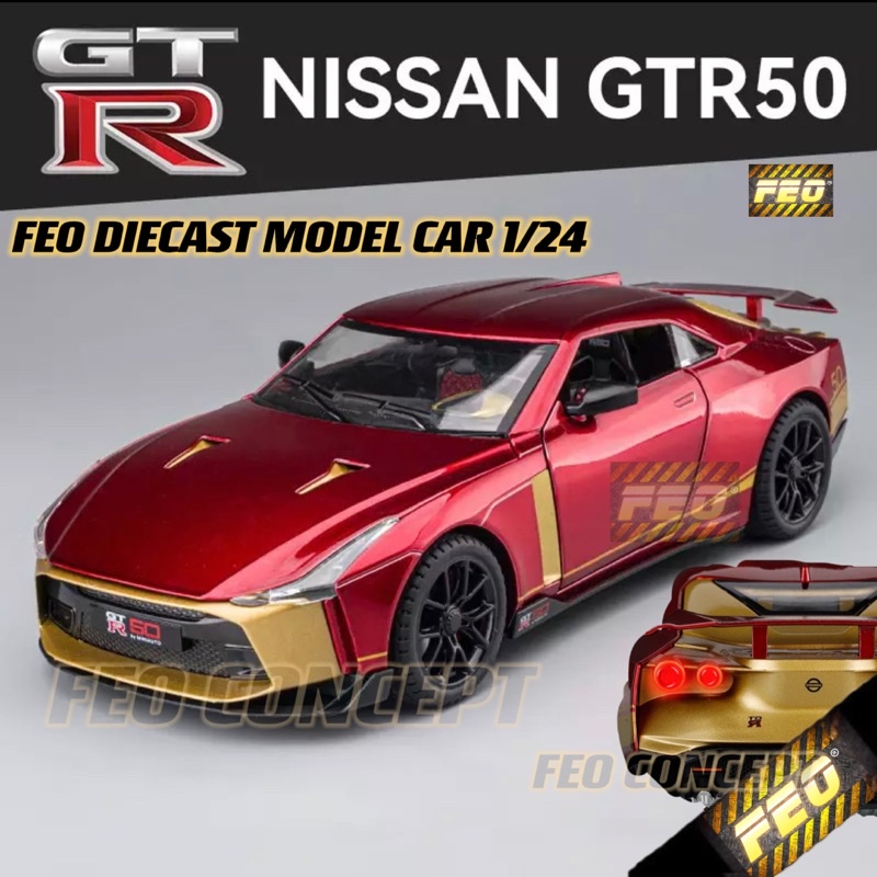 FEO Minauto Nissan GTR50 GTR R35 Diecast Car Model Metal Pull Back Car ...