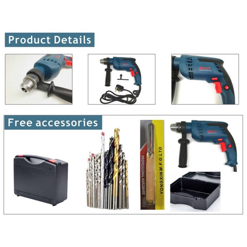 Boss Power Tools Electric Drilling Machines 650W With Hand Tool Set ...