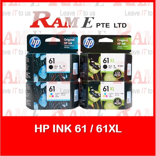 [ORIGINAL] HP 61 / 61XL Black Tri-color Ink Cartridge | Shopee Singapore