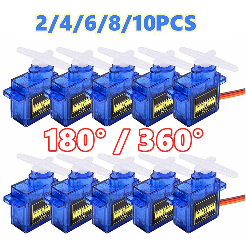 2/4/6/8/10Pcs SG90 9G Micro Servo Motor Control for RC Robot Arm ...
