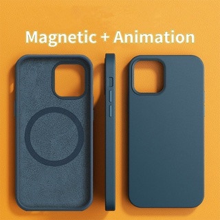 Leather Magnetic With Animation Logo Wireless Charging Phone Cases For ...