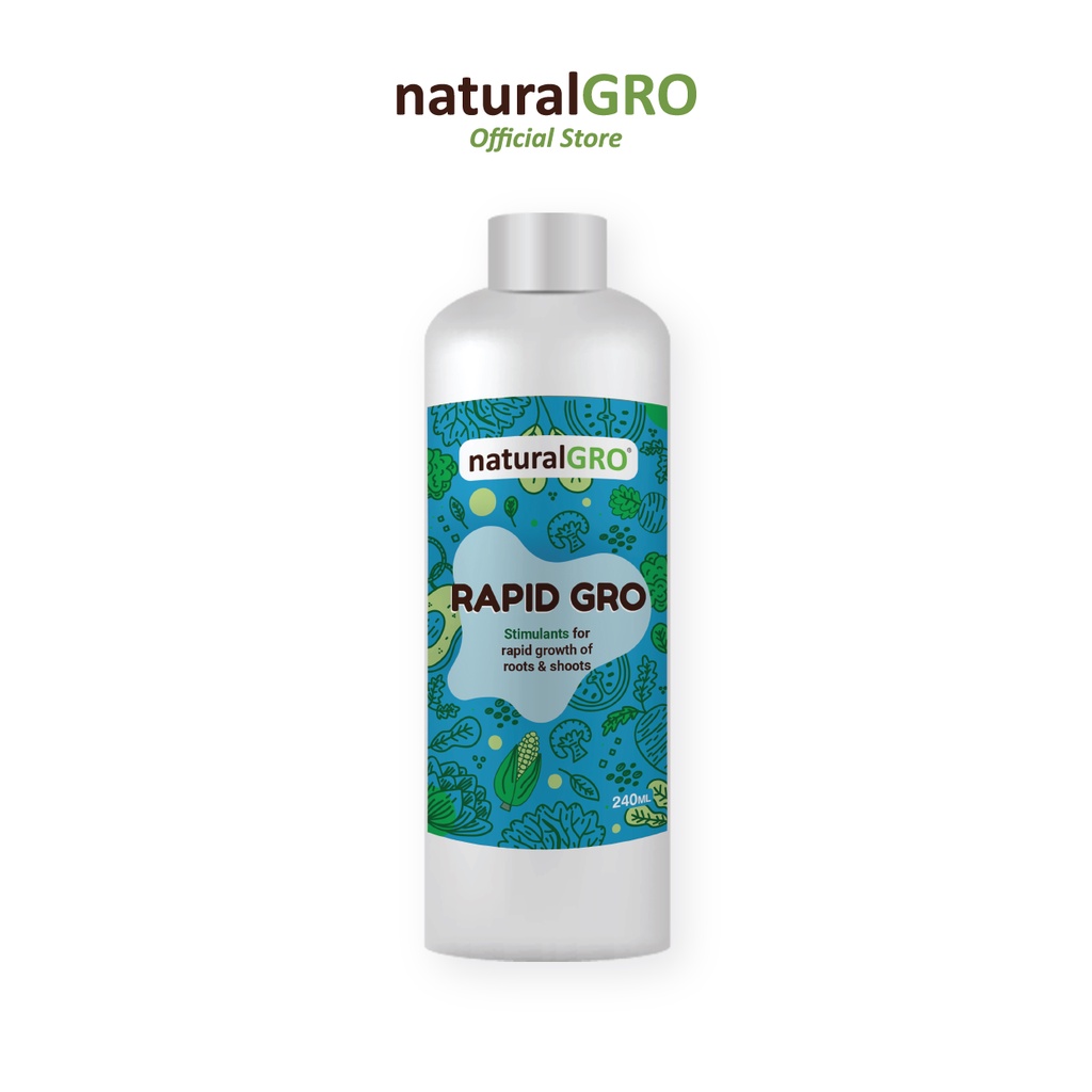 Liquid Fertiliser/Fertilizer [naturalGRO] Rapid GRO 240ML (Organic ...