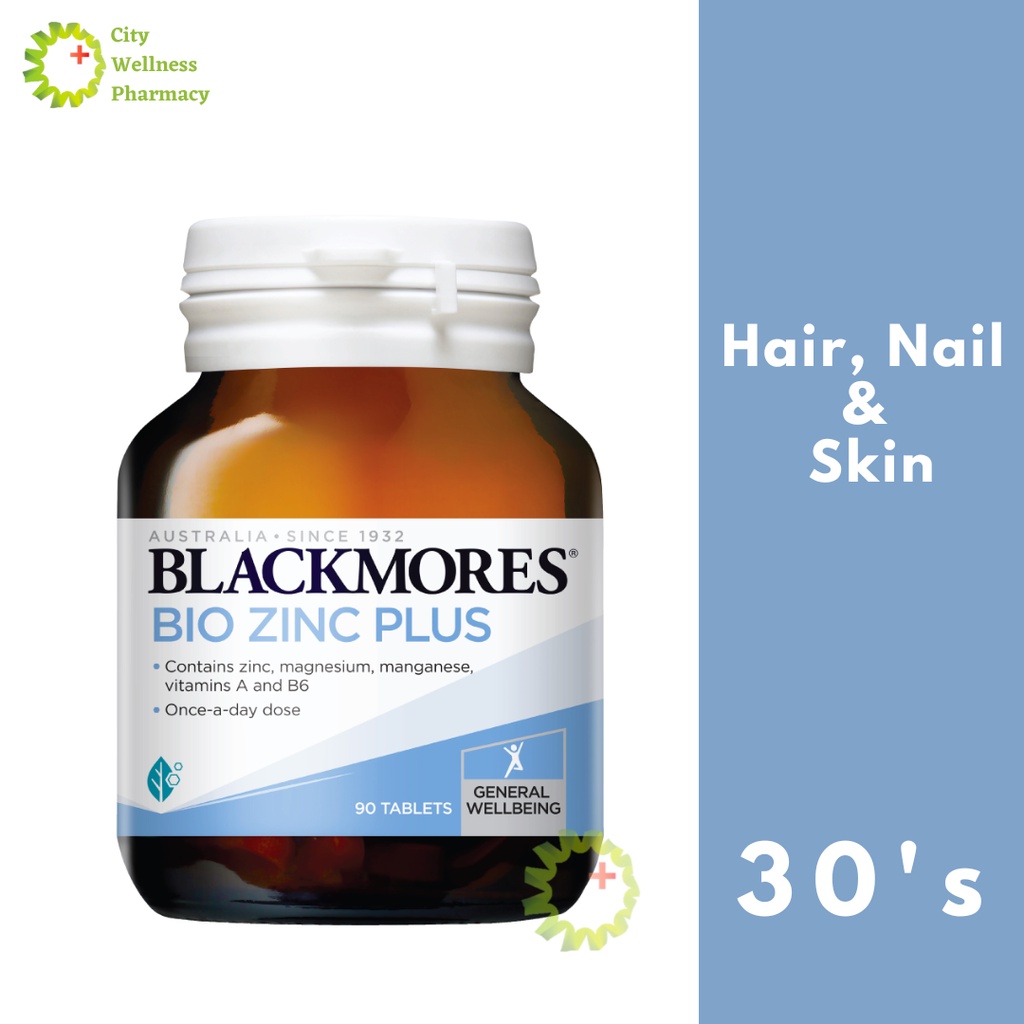 Blackmores Bio Zinc Plus 30's - For hair, nail & skin | Shopee Singapore
