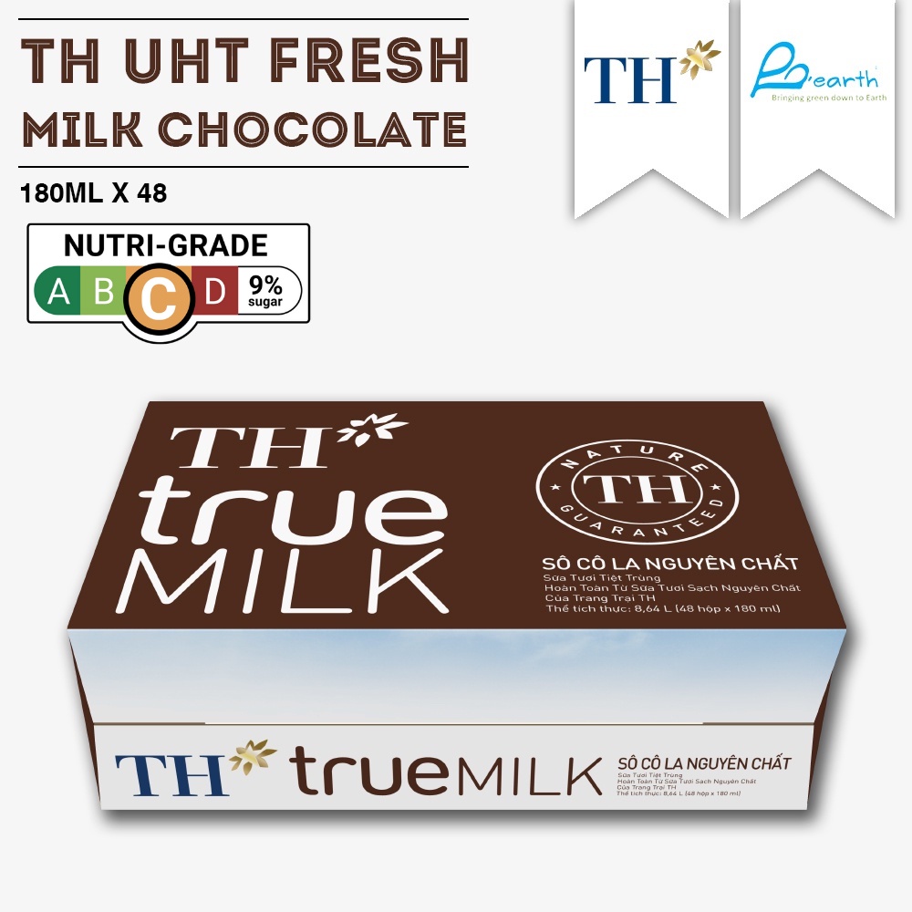 TH True Milk UHT Chocolate Fresh Milk 48 X 180ML | Shopee Singapore