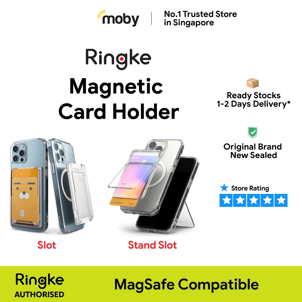 Ringke Magnetic Slot Card Holder Phone Wallet | Slot / Stand Slot ...