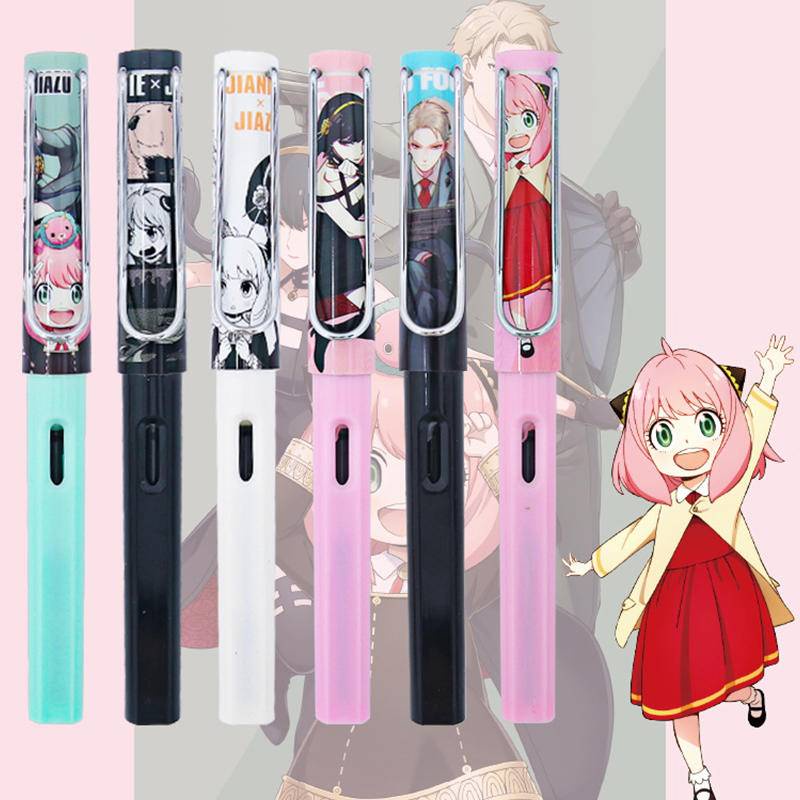SPYxFAMILY Loid Forger Anya Forger Yor Forger Blue ink Erasable pen ...