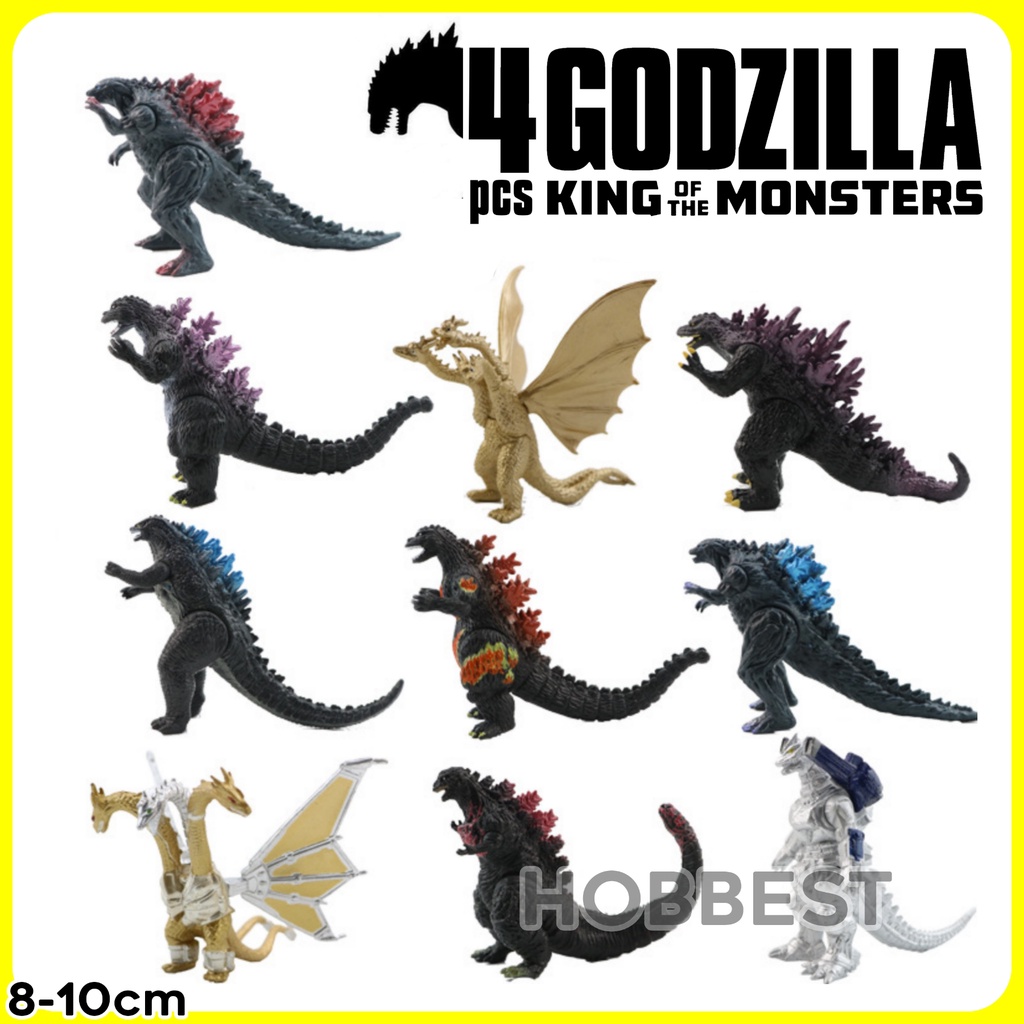 Godzilla Action Figure contains 4 pcs - Miniature Display Topper for ...