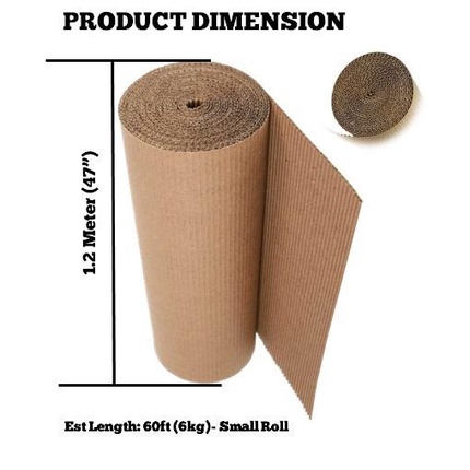 CORRUGATED PAPER ROLL/ CARDBOARD/ FLOOR PROTECTION/ CARTON | Shopee ...