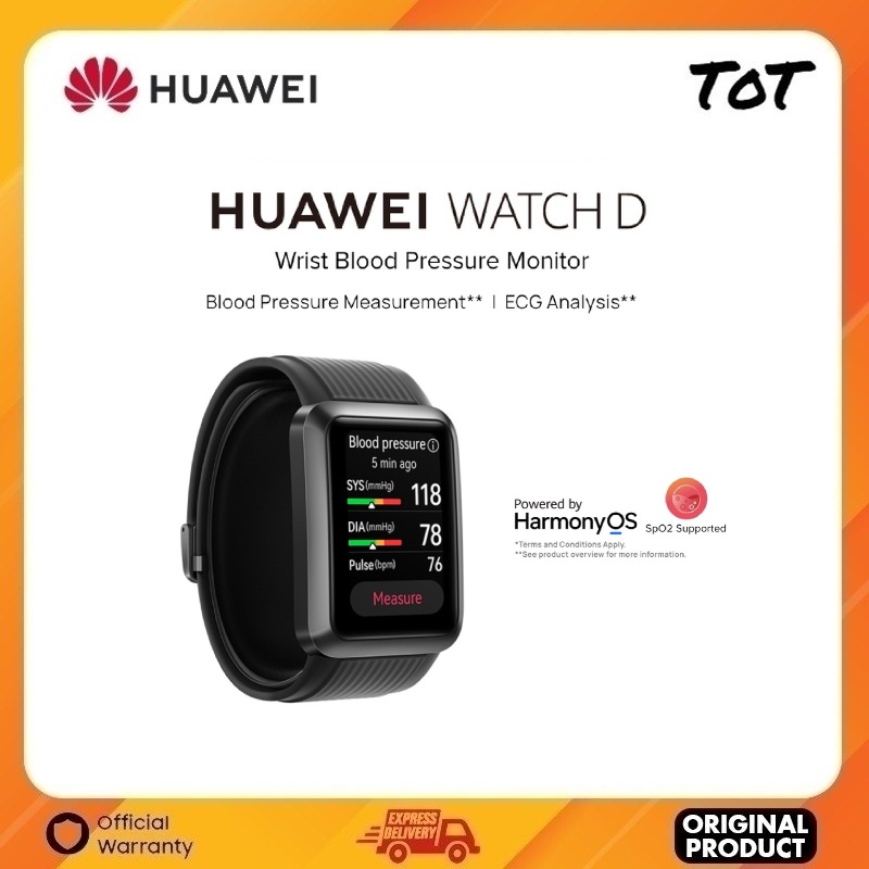 HUAWEI WATCH D Smartwatch | Blood Pressure Measurement | ECG Analysis ...