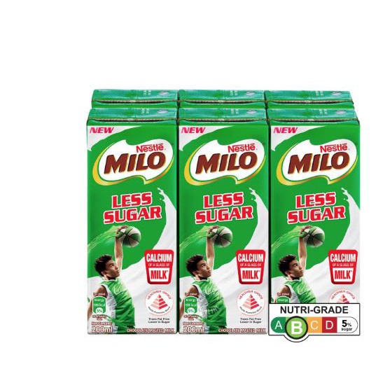 [[Milo]] MILO UHT Less Sugar Chocolate Malted Milk 24x200ml | Shopee ...