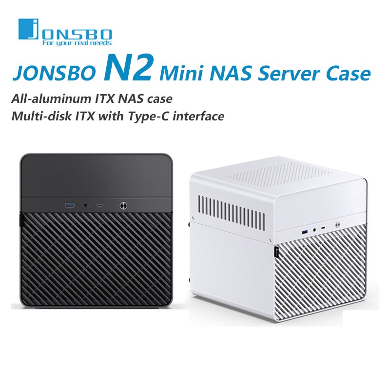 JONSBO N2 ITX Mini NAS Server Small Case All-In-One Aluminum Suitcase ...