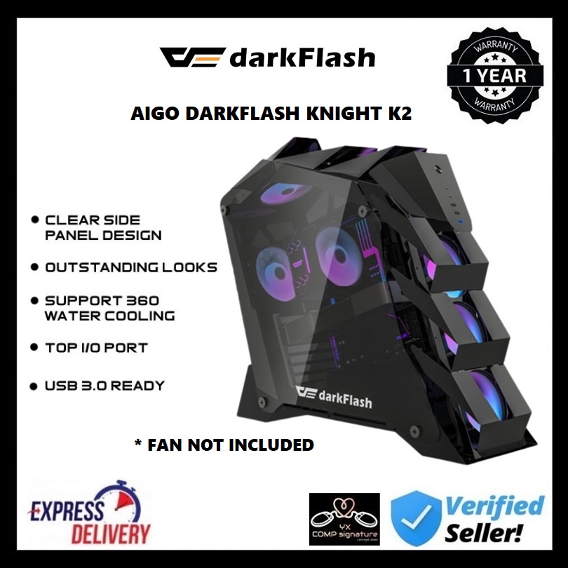 AIGO DARKFLASH PC CASE KNIGHT K2 LUXURY ATX GAMING CASE [NO FAN ...