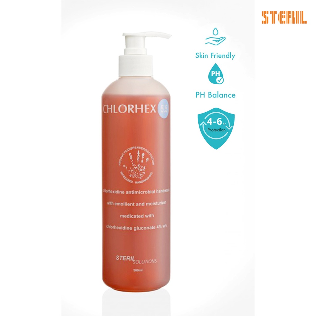 Steril Medical Chlorhex PH5.5 Antimicrobial Hand Wash 500ML [2/4/6 ...