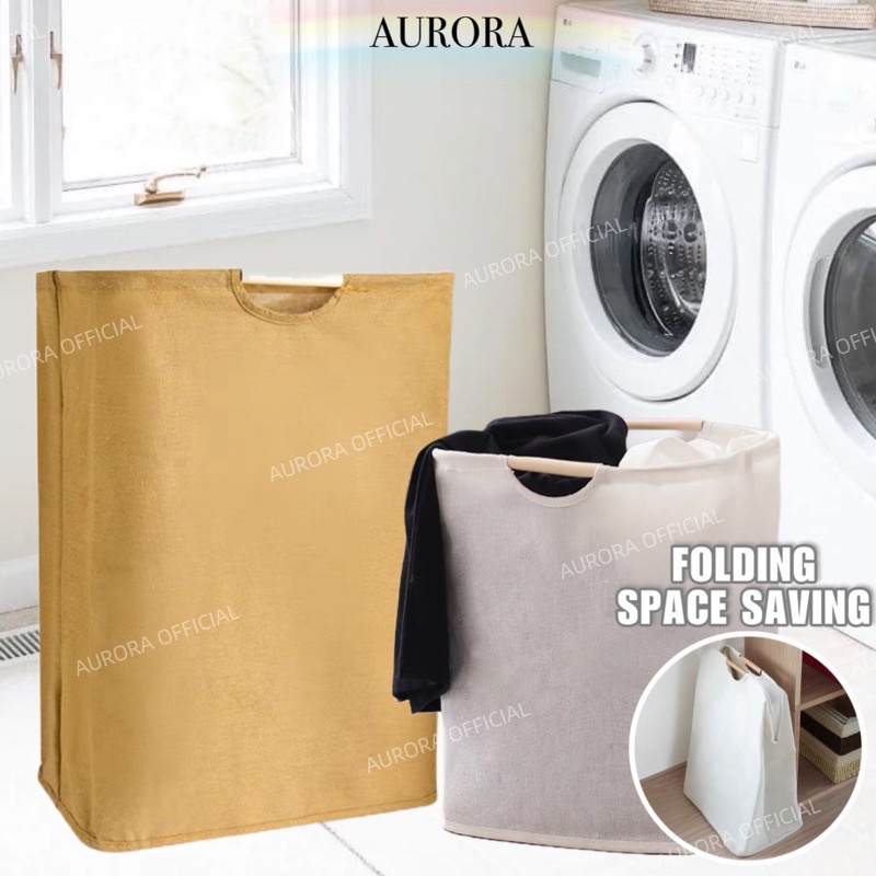 Aurora Official SG Seller Folding Laundry Bag Foldable Laundry Basket ...