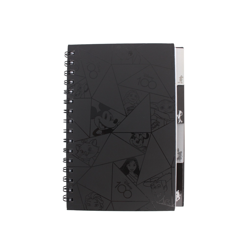 Disney 100 - Disney Pixar A5 Hard Cover Wire O Notebook Black Colour ...