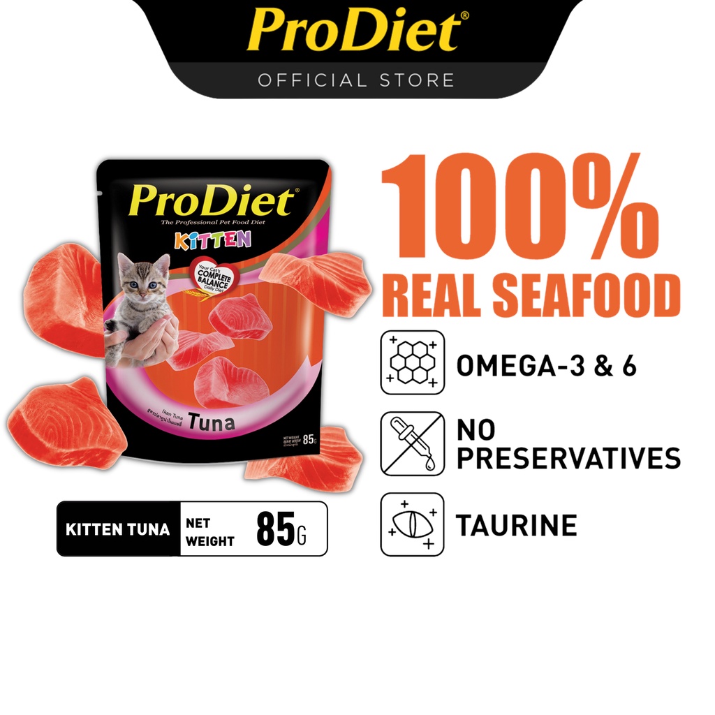 [ProDiet] [EXPIRY MAY 2025] Wet Kitten Cat Food 100% Real Seafood ...