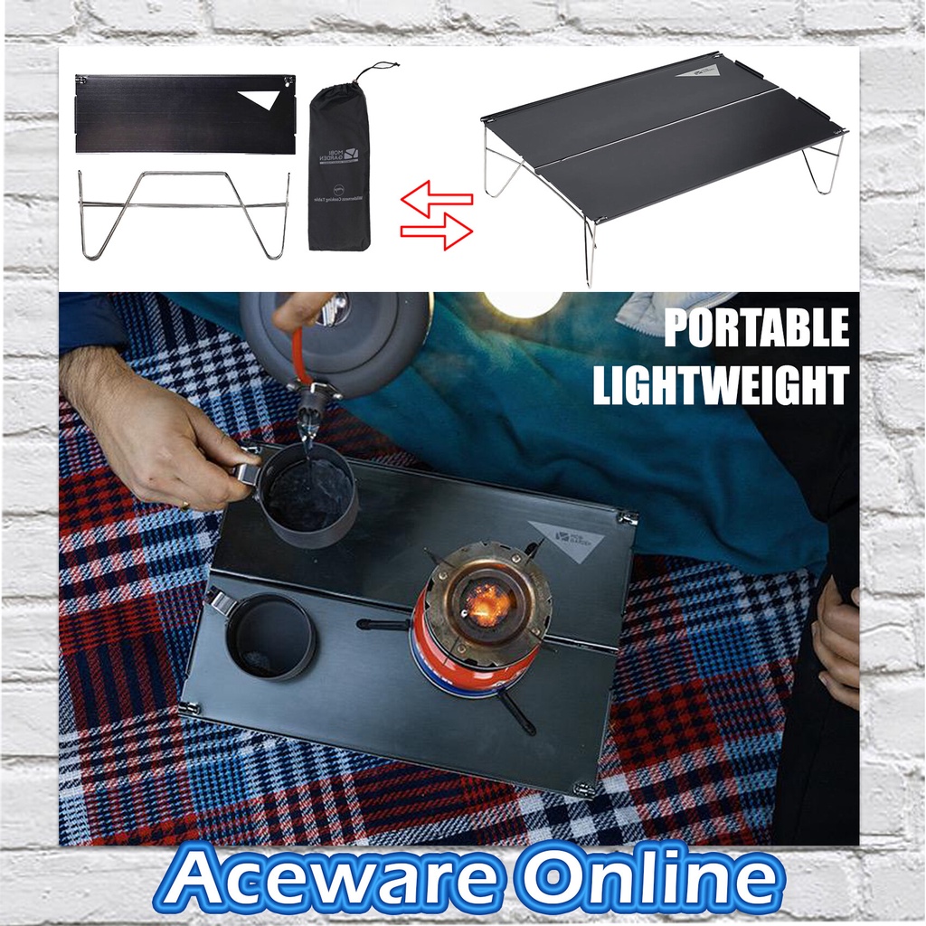 FOLDABLE TABLE Camping Table Outdoor Picnic Table Lightweight Aluminum ...