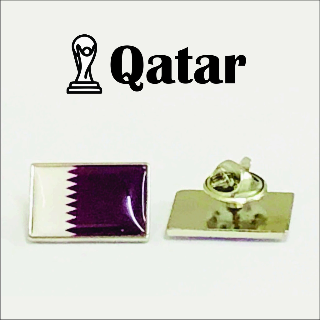 Qatar flag pin , The FIFA World Cup Qatar 2022 , world cup pin | Shopee ...