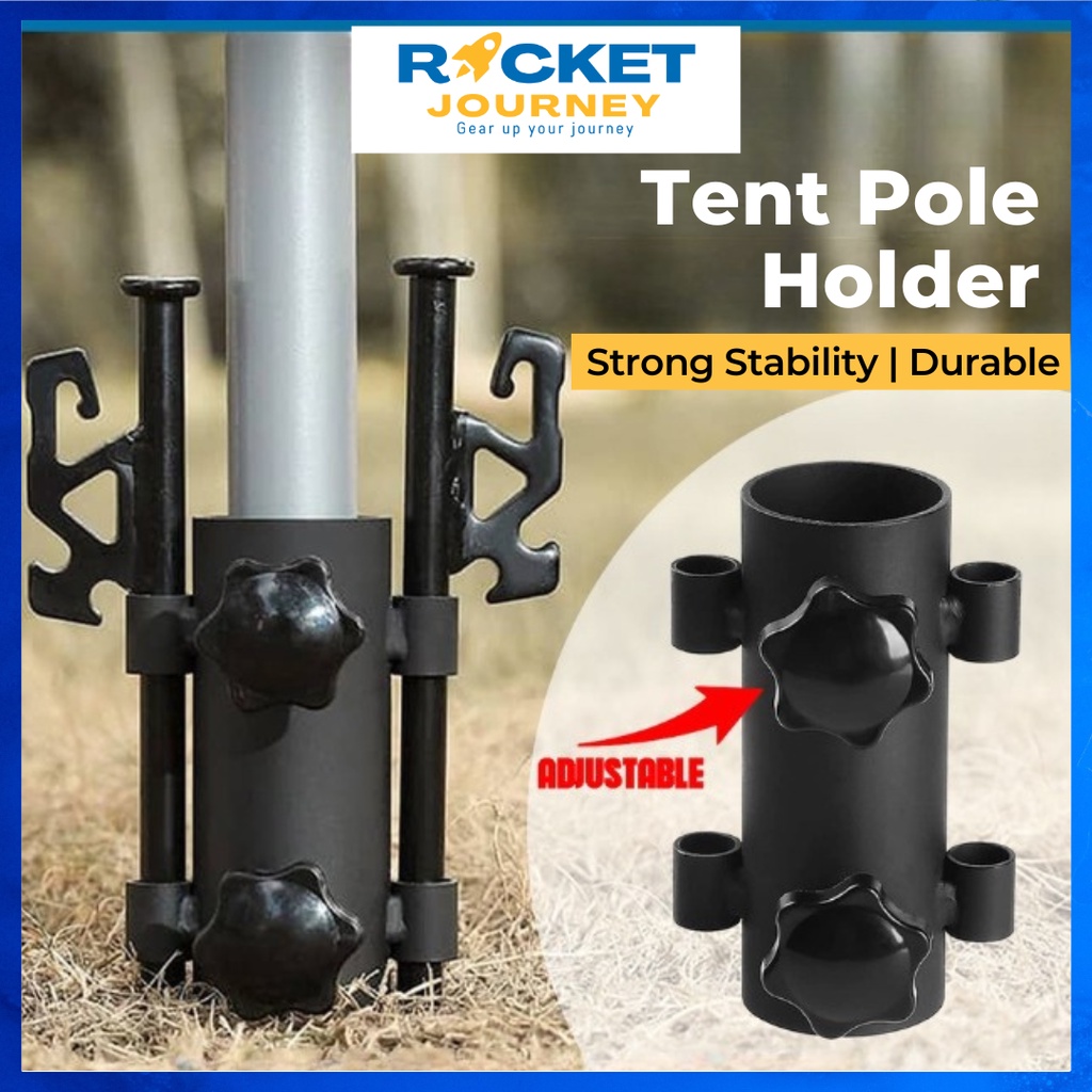 Pole Holder Canopy Outdoor Fixing Pipe Sunshade Pole Tent Windproof ...