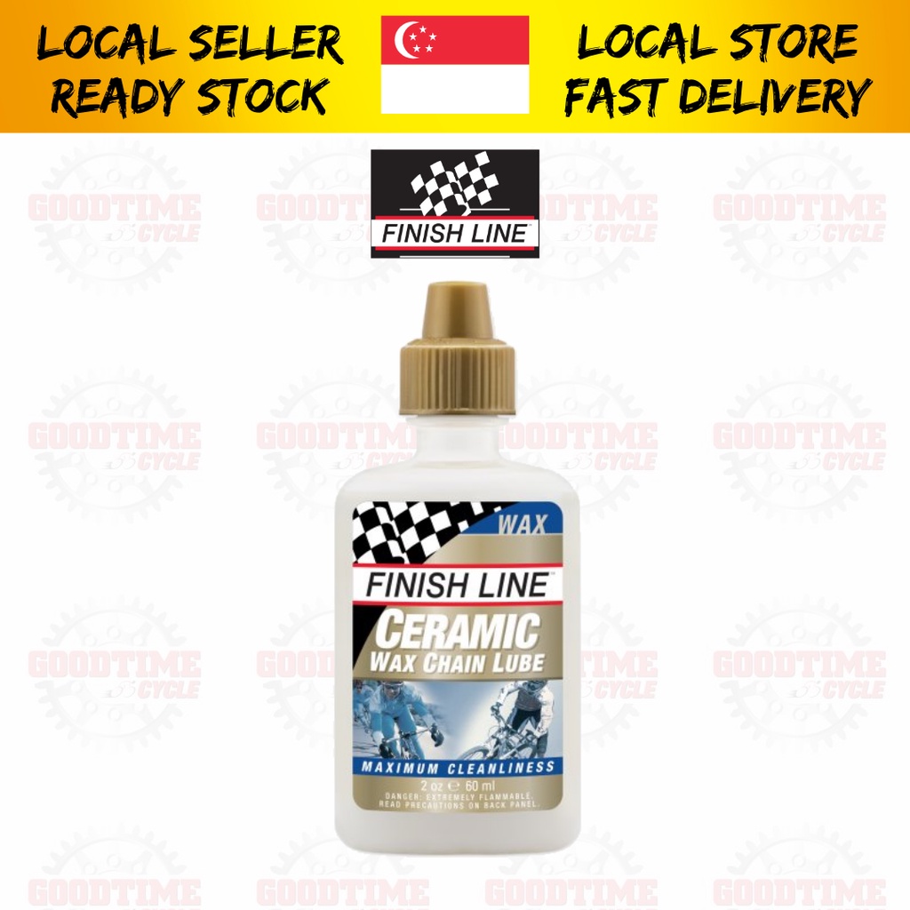 Finish Line Ceramic Wax Chain Lube Bicycle Bike Chain Lubricant 2oz ...