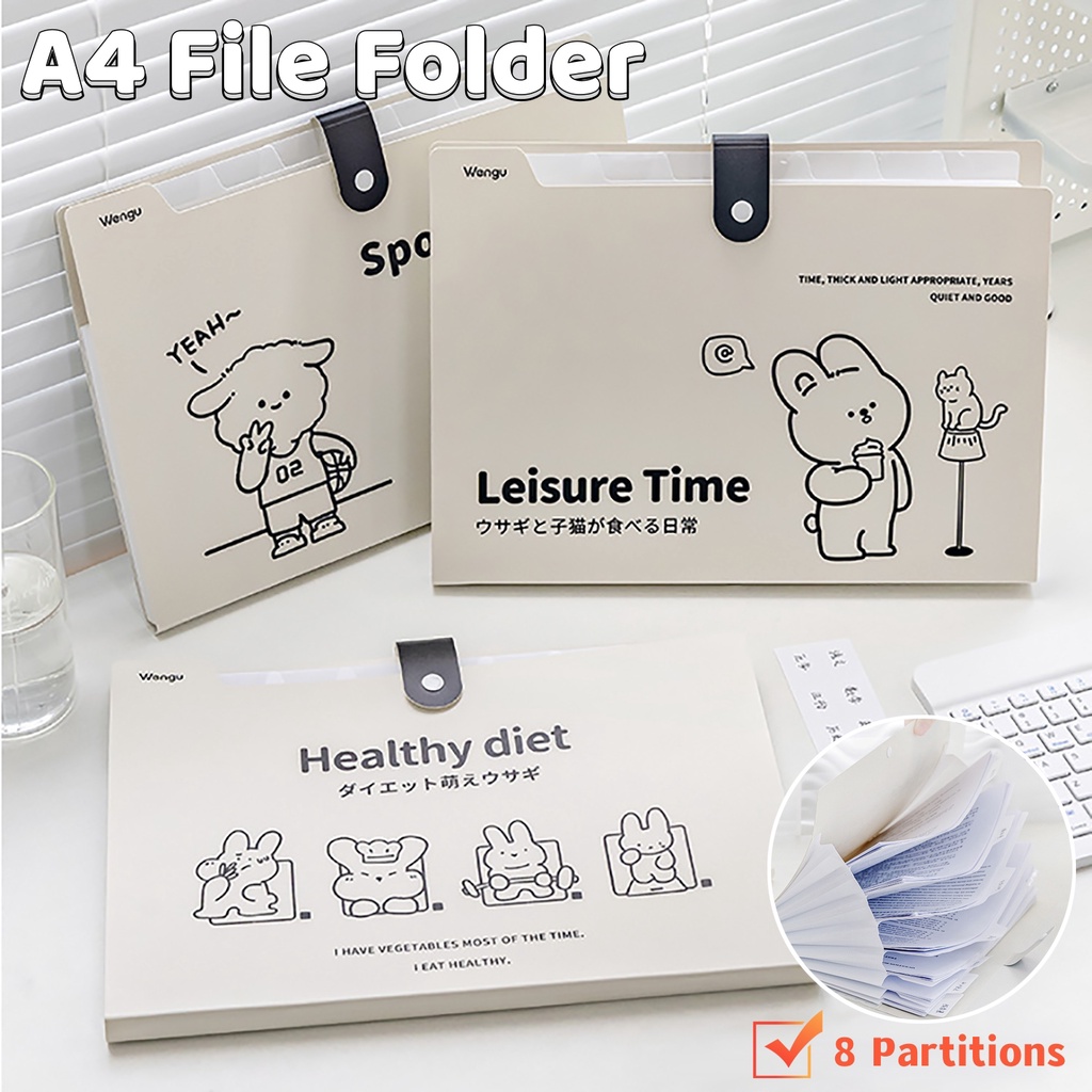 A4 File Folder Multi-layer Waterproof Storage Bag Data Paper Storage ...