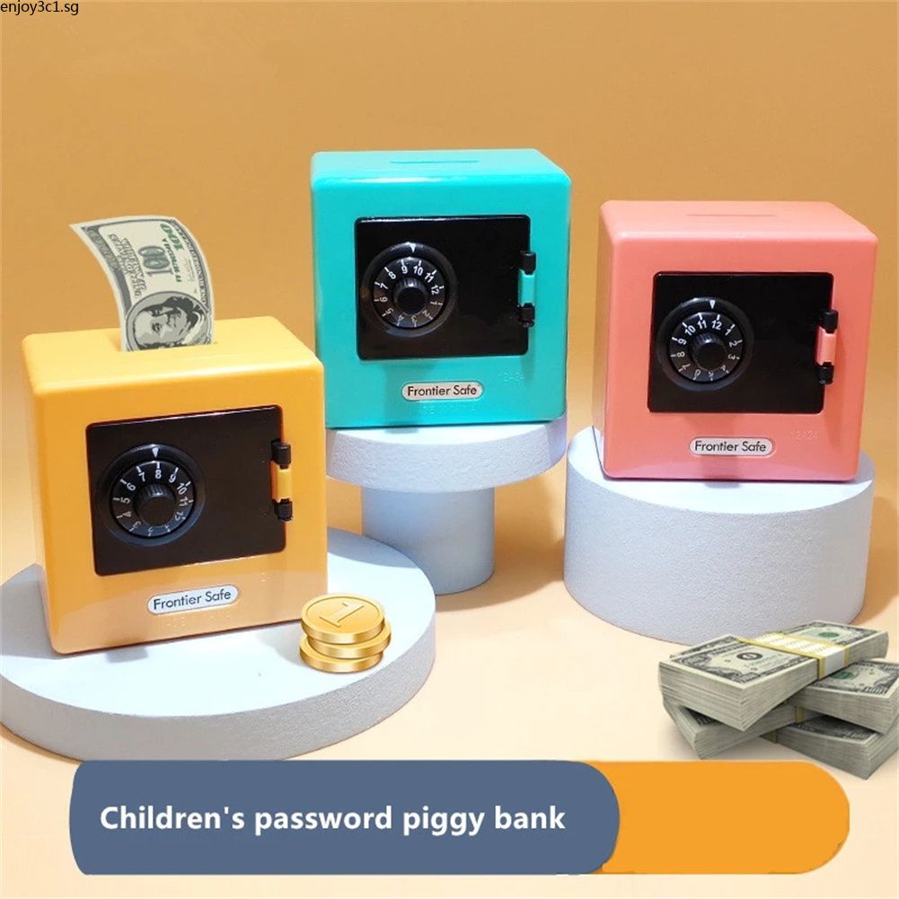 Creative Cartoon Money Boxes Piggy Bank Atm Rotating Password Mini Kids ...