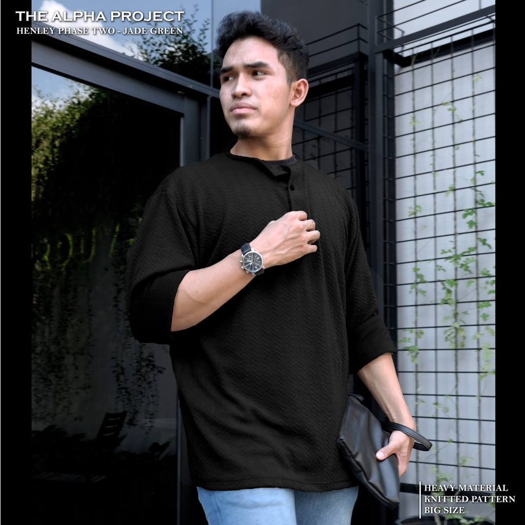 The Alpha Project - Henley Phase Two Knitted Black | Shopee Singapore