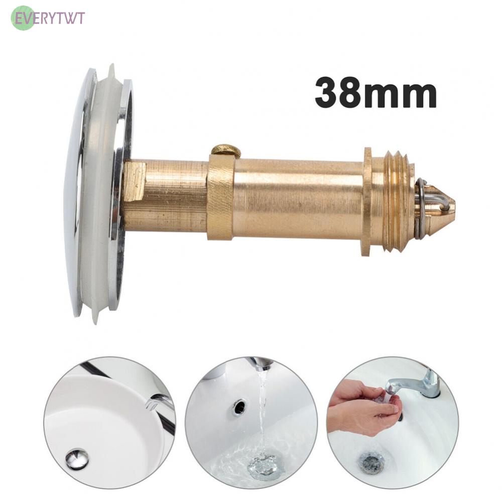 【EVERY】Sink Plug Brass Chrome Clack Spring Bolt Wastes For Most ...