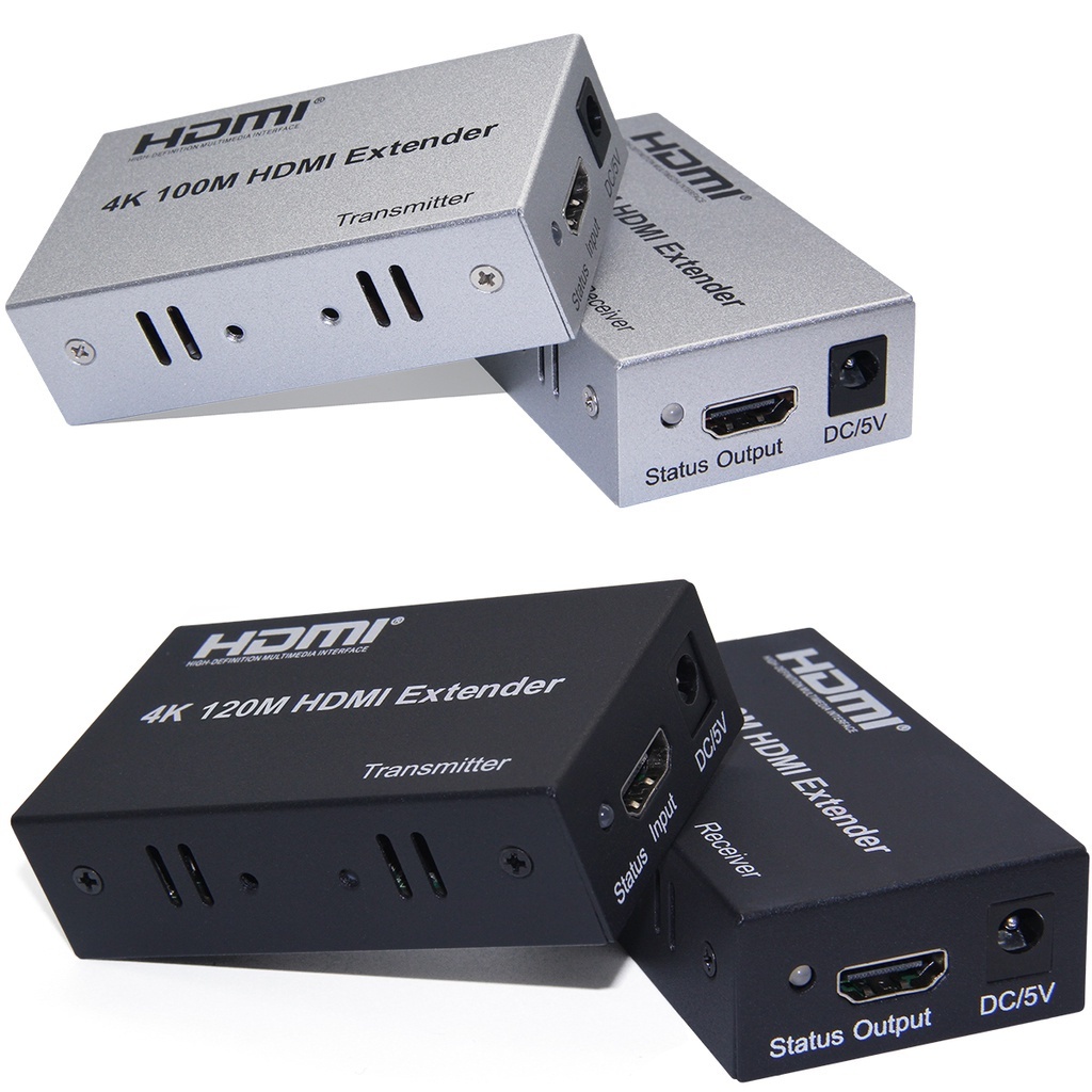 4k 60M 100M 120m HDMI Extender Via Cat5e Cat 6 Rj45 Ethernet Cable ...