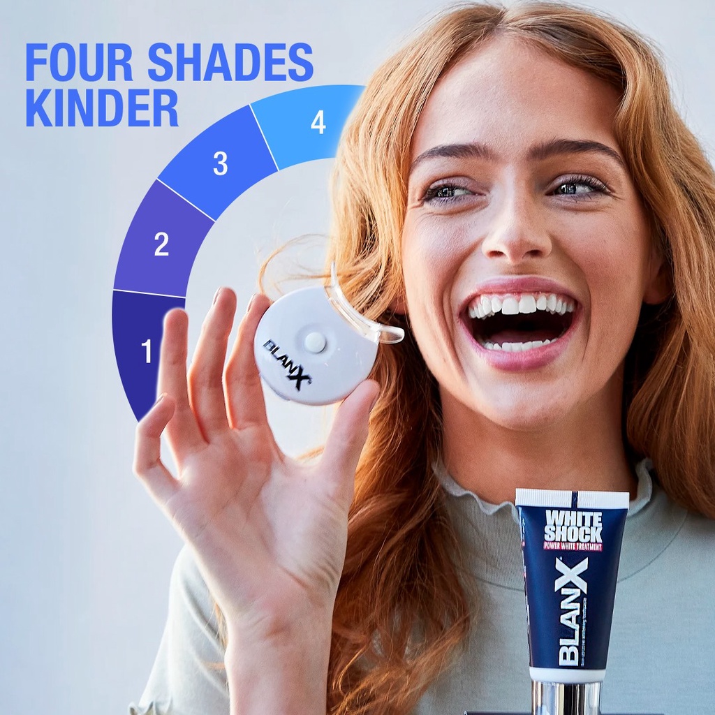 BlanX White Shock LED Bite Power Treatment 100% Natural Instant White ...