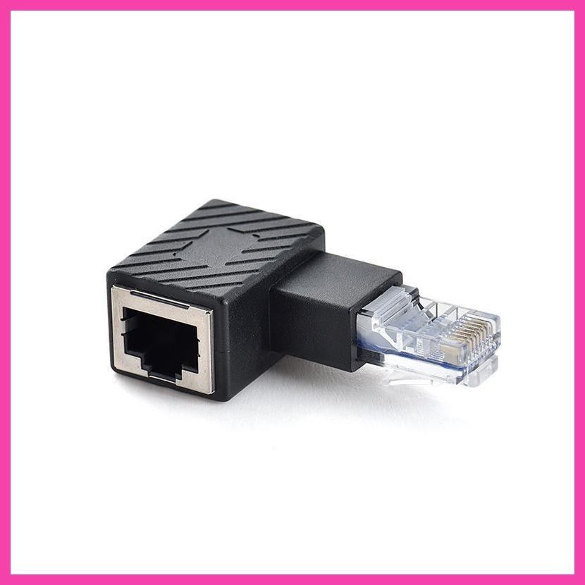 Male to Female Adapter 90 Degree Angled Adaptor Ethernet Extension RJ45 ...