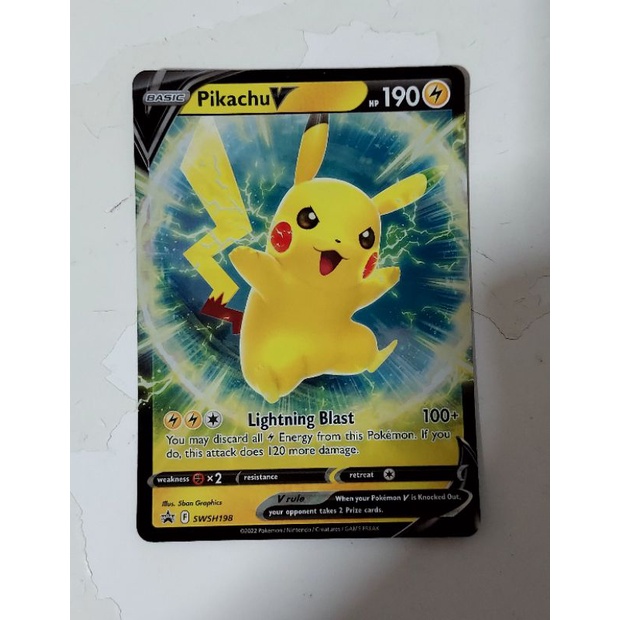 Pokemon swsh198 pikachu v promo card | Shopee Singapore