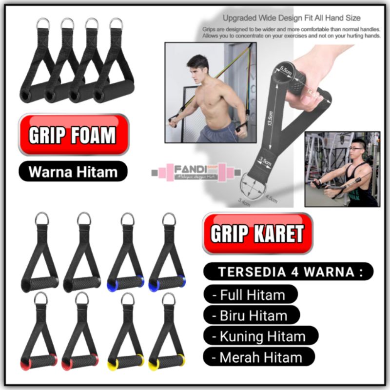 Gym Handle Rope Fitness Equipment Handle Pulldown Chest Bicep Tricep ...