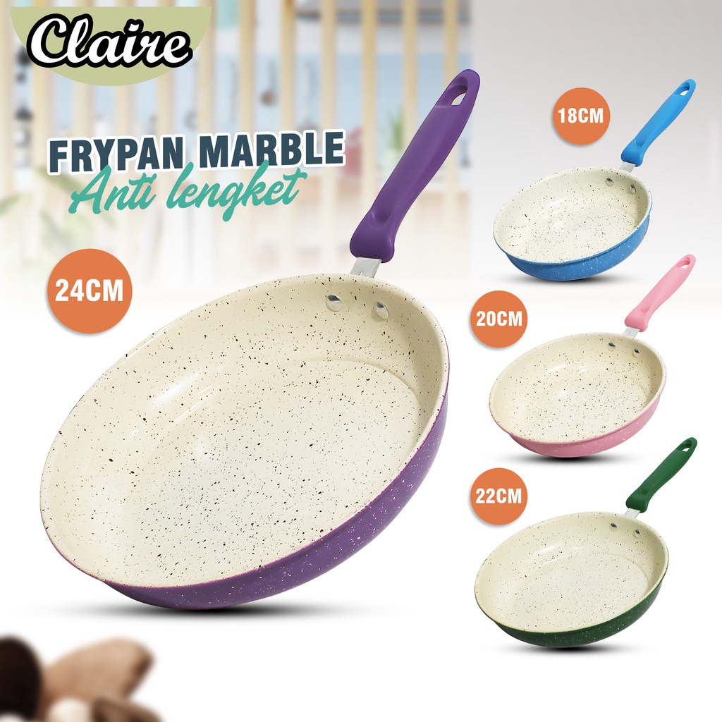 Colored Teflon Frypan / Non-stick Frypan / Marble Fry pan | Shopee ...