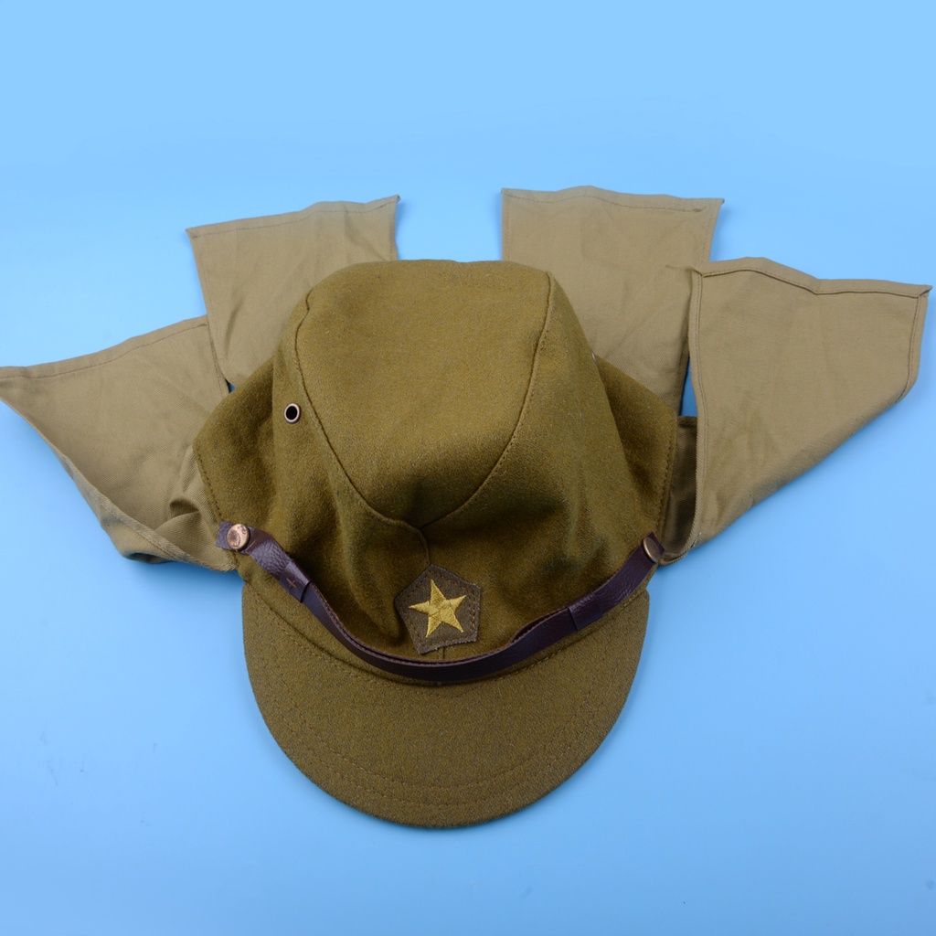 Green Wool Felt World War II Japanese Army Soldier Hat Cap Military ...
