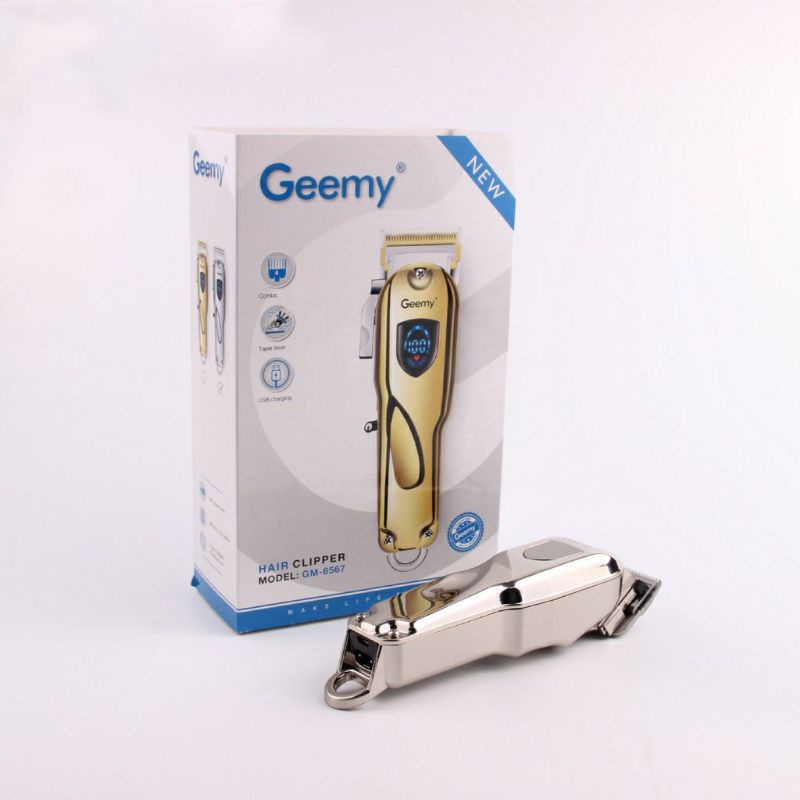 Geemy GM-6567 Professional Rechargeable Lcd Hair Trimmer/Hair Clipper ...