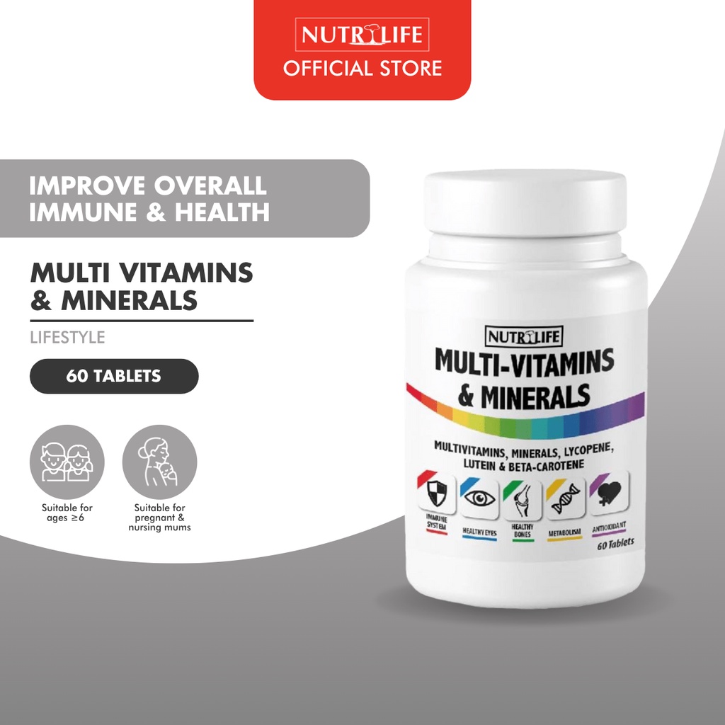Nutrilife Multi-Vitamins & Minerals (60 capsules) | Shopee Singapore