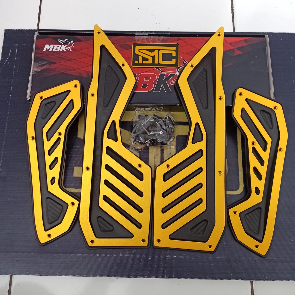 Bordes / Carpet / Bordes Plate / Premium CNC Footrest Yamaha NMAX 2020 Gold MBK | Shopee Singapore