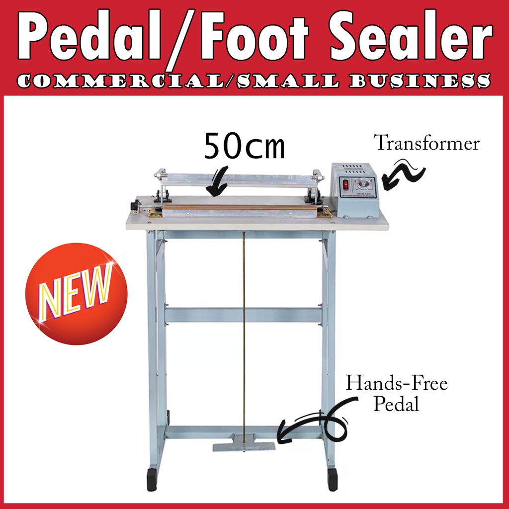 50cm Pedal Foot Sealer - seals all kinds of bags PE, PP, Laminated and ...