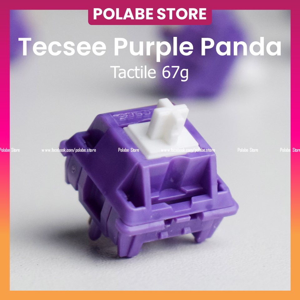 Tecsee Purple Panda medium tactile switch Mechanical Keyboard switch ...