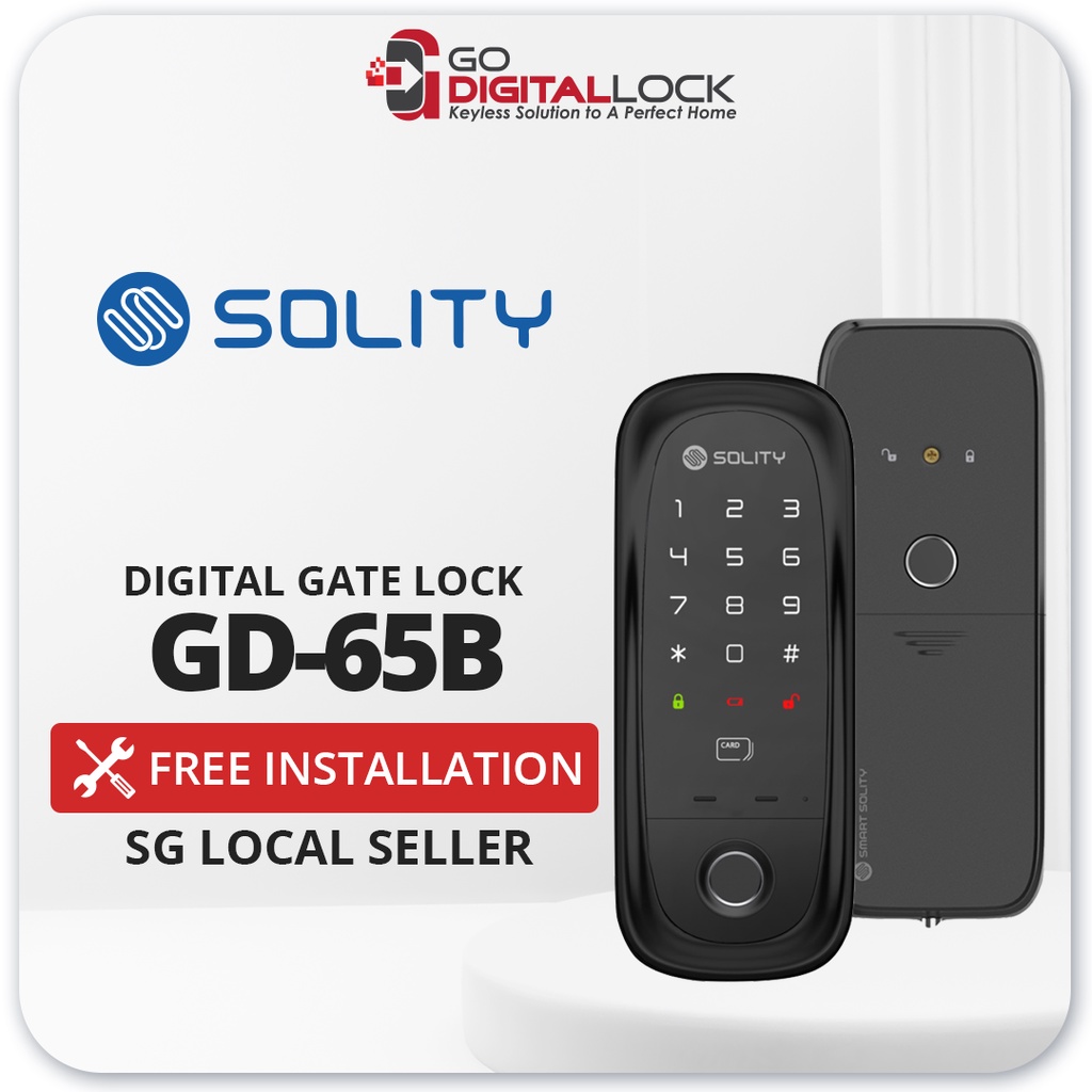 Solity GD-65B Dual Fingerprint Digital Gate Lock | Brand from Korea ...