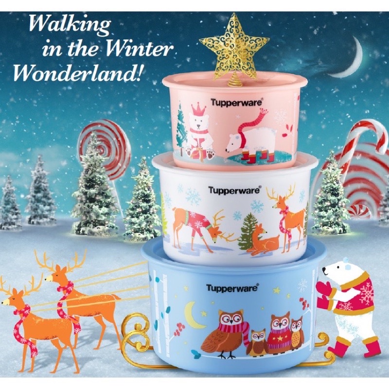Tupperware Winter Wonders Collection Set | Shopee Singapore