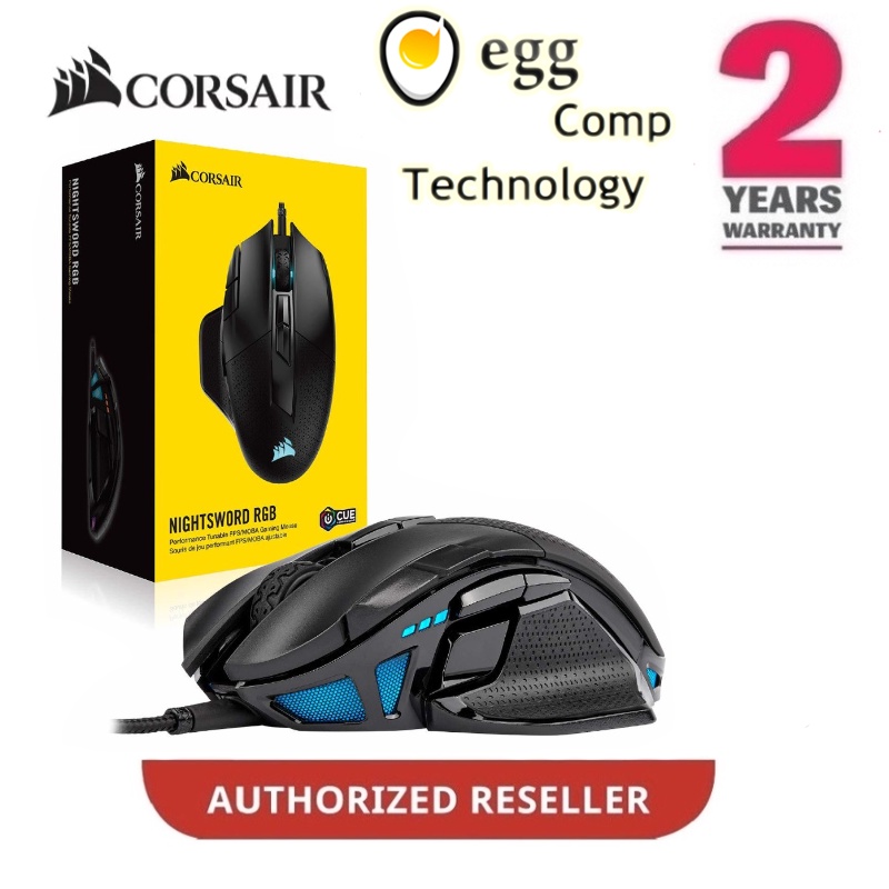 CORSAIR NIGHTSWORD RGB Tunable FPS/MOBA Gaming Mouse CH-9306011-AP ...