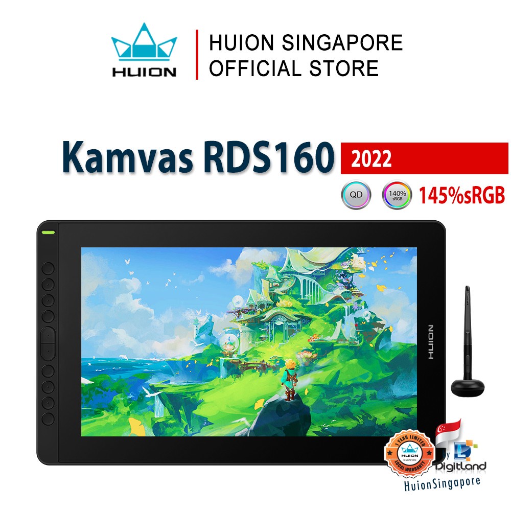 NEW Huion Kamvas 16" : RDS-160 | QD sRGB 145% Pen Display Tablet | Huion Singapore Official ...