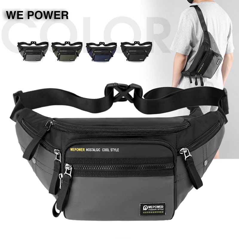 WE POWER Fashion Men Waist Bag Pouch Bag Chest Bag Sport Bag Fanny Pack ...